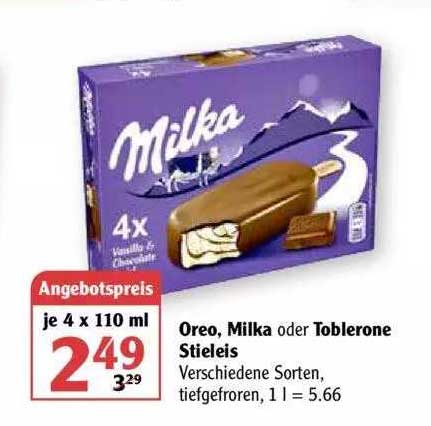 Oreo, Milka Oder Toblerone Stieleis Angebot bei Globus