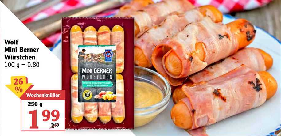 Wolf Mini Berner Würstchen Angebot bei Globus - 1Prospekte.de