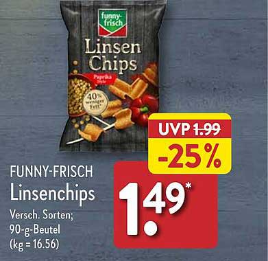 Funny-frisch Linsenchips Angebot bei ALDI Nord - 1Prospekte.de