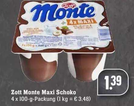 Zott Monte Maxi Schoko Angebot bei EDEKA - 1Prospekte.de