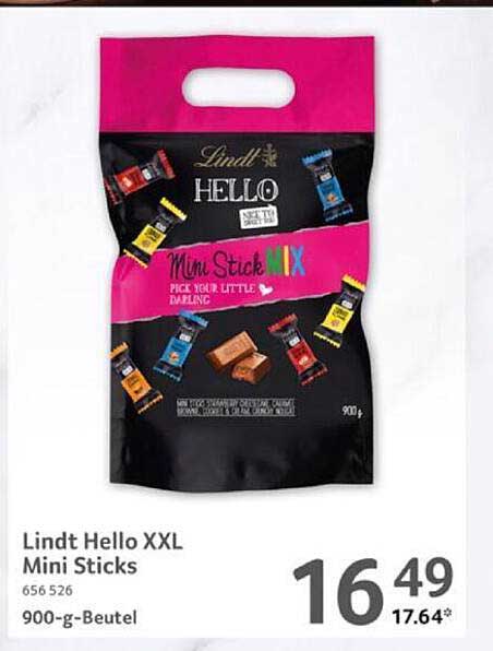 Lindt Hello XXL Mini Sticks Angebot bei Selgros - 1Prospekte.de