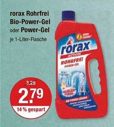 Rorax Rohrfrei Bio-power-gel Oder Power-gel Angebot bei V-Markt ...