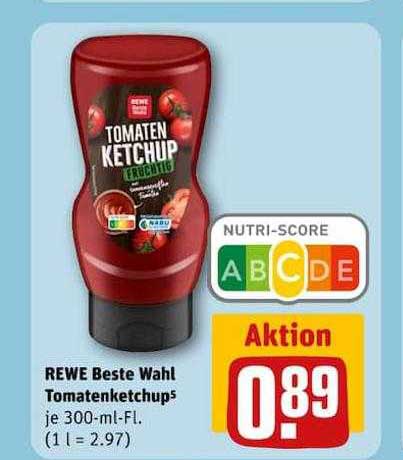 Rewe Beste Wahl Tomatenketchup Angebot bei REWE - 1Prospekte.de