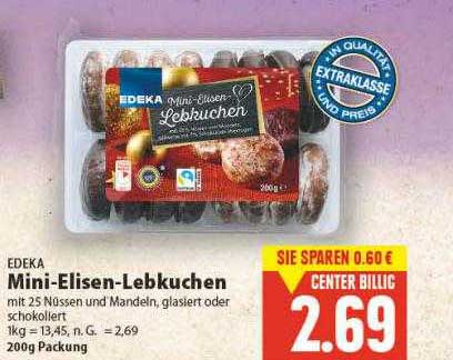 Edeka Mini-elisen-lebkuchen Angebot bei E Center - 1Prospekte.de