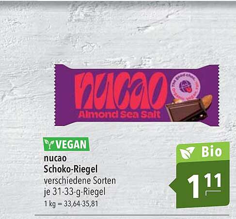 Nucao Schoko-riegel Angebot bei CITTI Markt - 1Prospekte.de