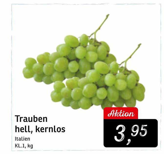 Trauben Hell, Kernlos Angebot bei KONSUM Trauben Hell, Kernlos Angebot bei KONSUM