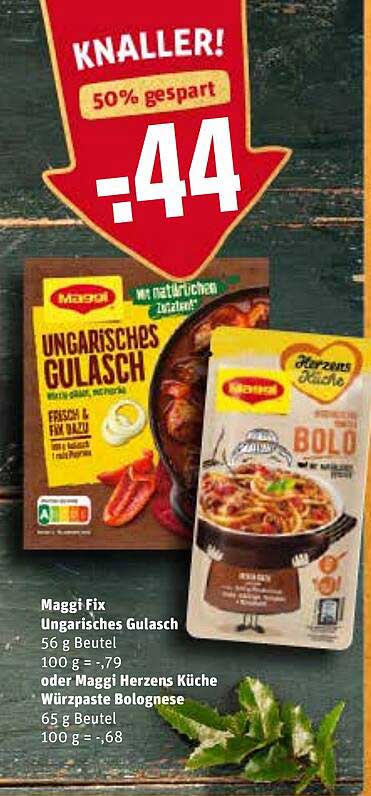 Maggi Fix Ungarisches Gulasch Oder Maggi Herzens Kuche Wurzpaste ...
