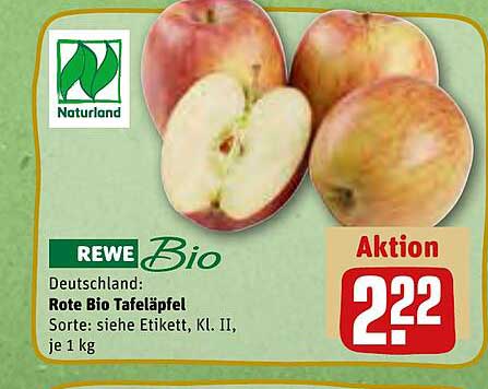 Rewe Bio Rote Bio Tafeläpfel Angebot bei REWE Kaufpark - 1Prospekte.de