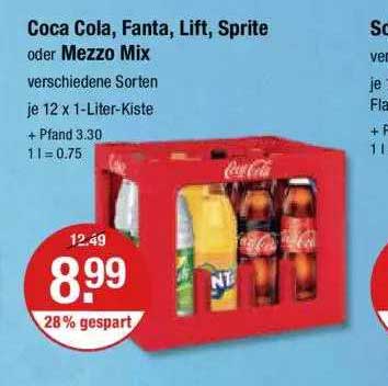 Coca-cola, Fanta, Lift, Sprite Oder Mezzo Mix Angebot bei V-Markt ...