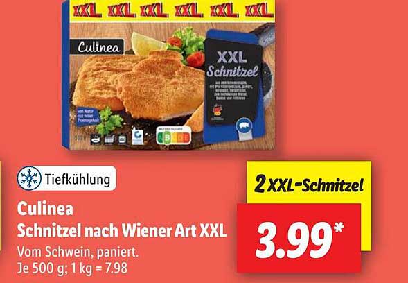 Culinea Schnitzel Nach Wiener Art Xxl Angebot bei Lidl - 1Prospekte.de