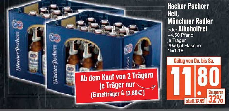 Hacker Pschorr Hell, Münchner Radler Oder Alkoholfrei Angebot bei EDEKA ...
