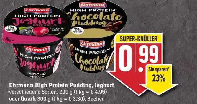Ehrmann High Protein Pudding Joghurt Angebot bei EDEKA - 1Prospekte.de
