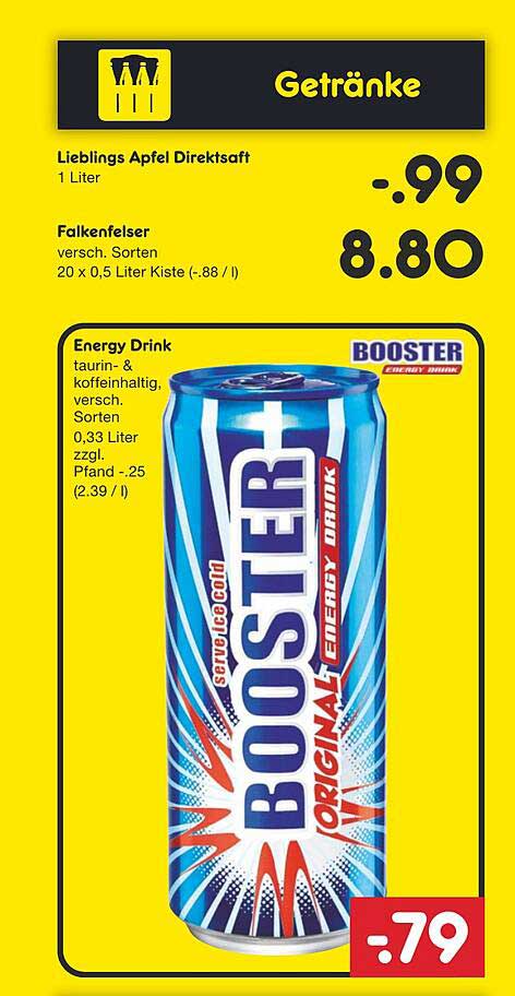 Energy Drink Booster Angebot bei Netto Marken-Discount - 1Prospekte.de