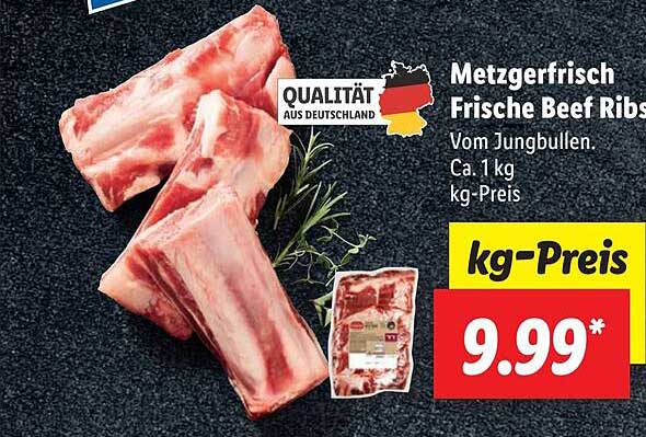 Metzgerfrisch Frische Beef Ribs Angebot bei Lidl - 1Prospekte.de