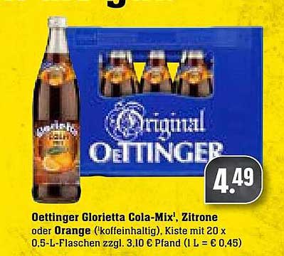 Oettinger Glorietta Cola-mix, Zitrone Oder Orange Angebot bei EDEKA ...