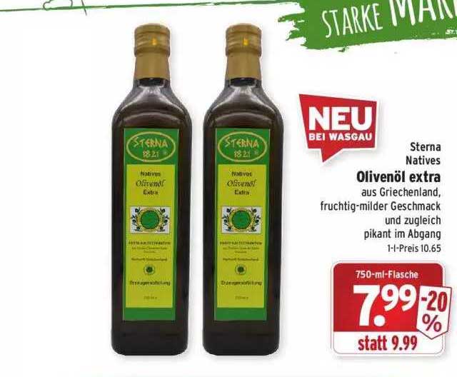 Sterna Natives Olivenöl Extra Angebot bei Wasgau - 1Prospekte.de