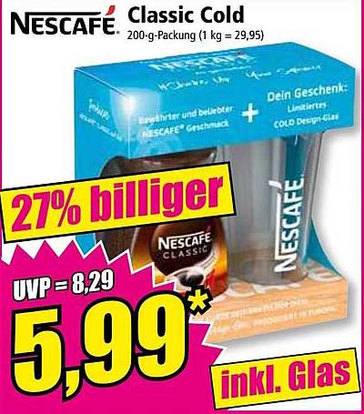 Nescafé Classic Cold Angebot bei NORMA - 1Prospekte.de