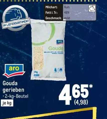 Aro Gouda Gerieben Angebot bei METRO - 1Prospekte.de
