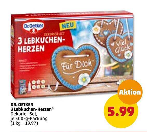 Dr. Oetker 3 Lebkuchen-herzen Angebot bei Penny - 1Prospekte.de