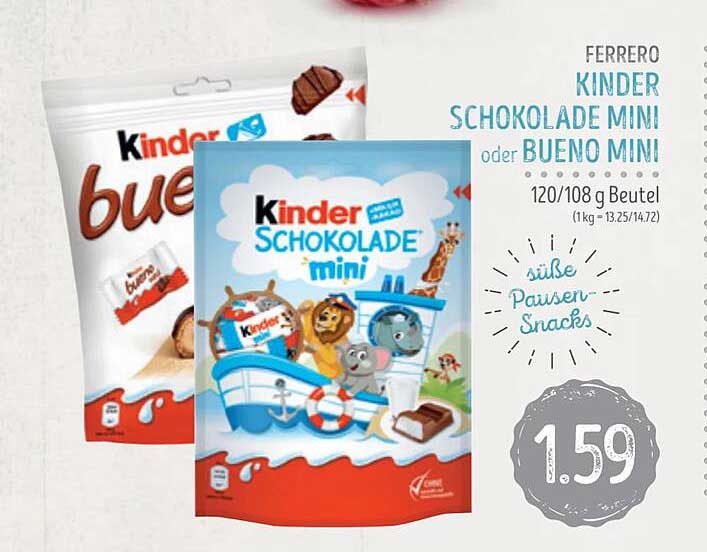 Ferrero Kinder Schokolade Mini Oder Bueno Mini Angebot bei Edeka Struve ...