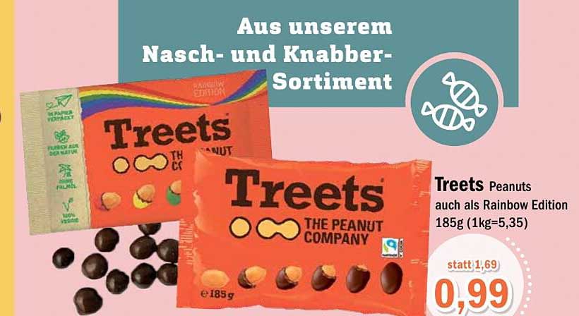 Treets Peanuts Angebot bei REWE