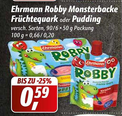 Ehrmann Robby Monsterbacke Früchtequark Oder Pudding Angebot bei Simmel
