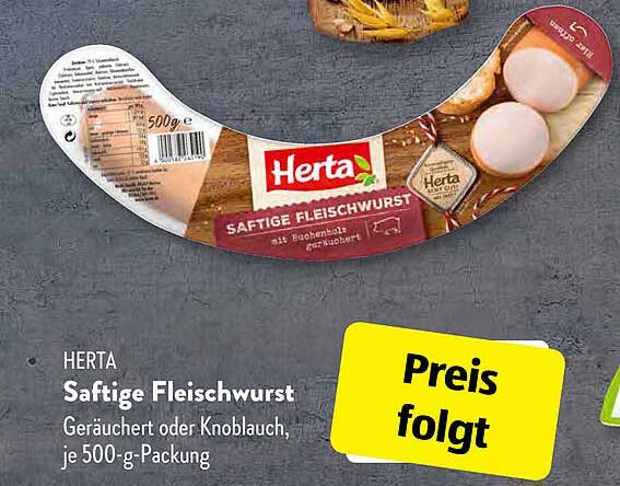 Herta Saftige Fleischwurst Angebot bei REWE Kaufpark