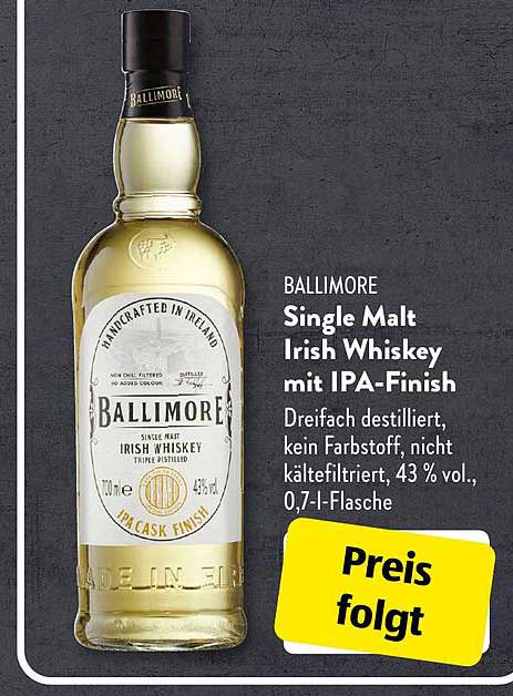 Ballimore Single Malt Irish Whiskey Mit Ipa-finish Angebot bei ALDI SÜD ...