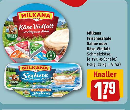 Milkana Frischeschale Sahne Oder Käse Vielfalt Angebot bei REWE ...