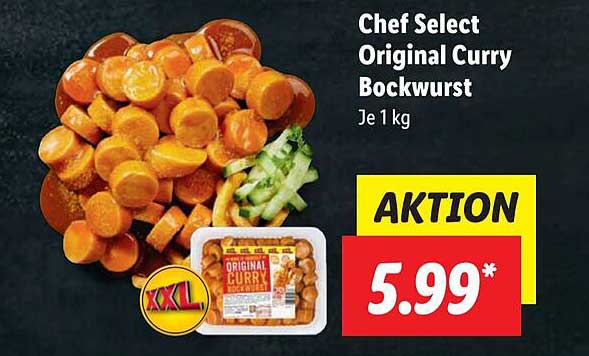 Chef Select Original Curry Bockwurst Angebot bei Lidl - 1Prospekte.de