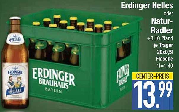 Erdinger Helles Oder Natur-radler Angebot bei E Center - 1Prospekte.de