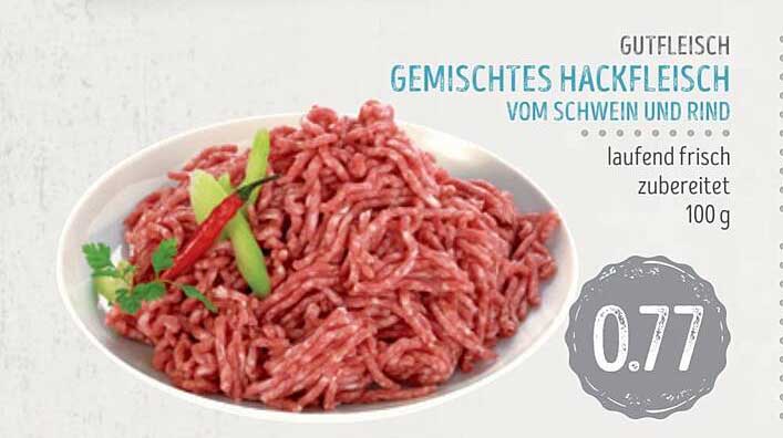Gutfleisch Gemischtes Hackfleisch Vom Schwein Und Rind Angebot bei ...
