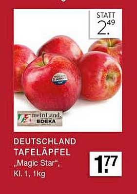 Meinland Edeka Deutschland Tafeläpfel „magic Star“ Angebot bei Edeka Zurheide - 1Prospekte.de