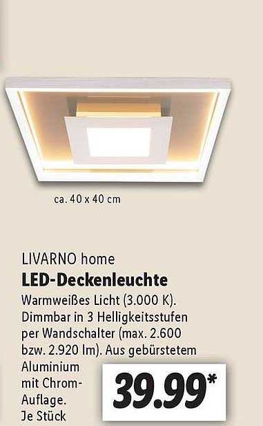 Livarno Home Led-deckenleuchte Angebot bei Lidl - 1Prospekte.de