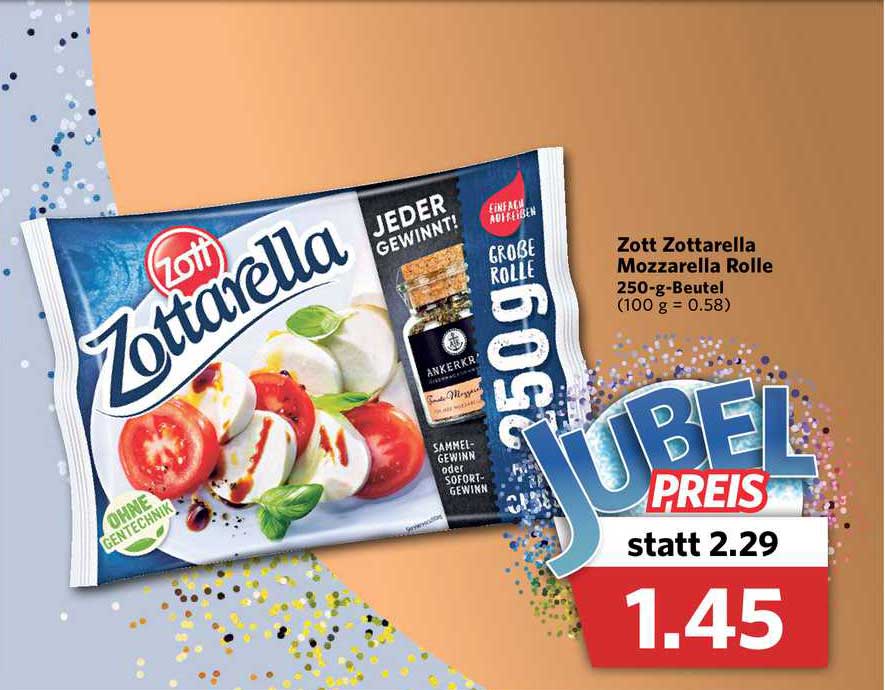 Zott Zottarella Mozzarella Rolle Angebot bei Combi Markt - 1Prospekte.de