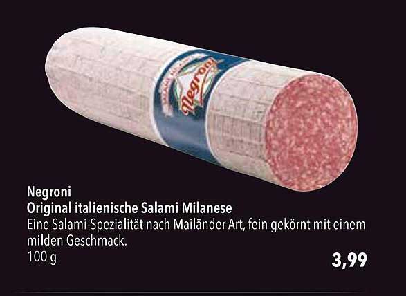 Negroni Original Italienische Salami Milanese Angebot bei CITTI Markt ...
