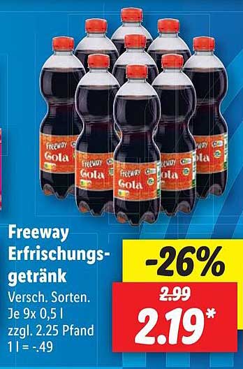 Freeway Erfrischungsgetränk Angebot bei Lidl - 1Prospekte.de