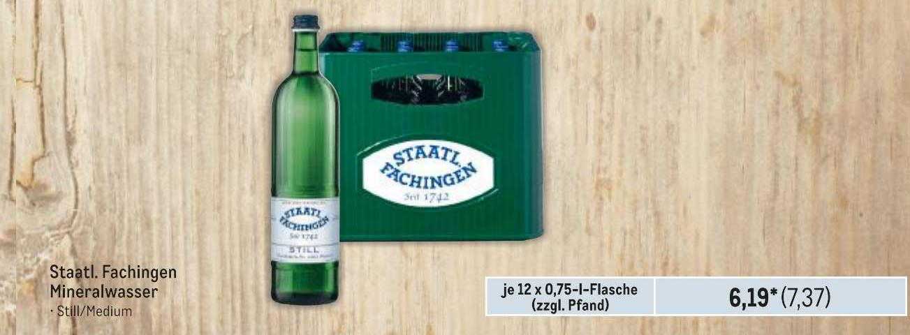 Staatl. Fachingen Mineralwasser Angebot bei METRO - 1Prospekte.de