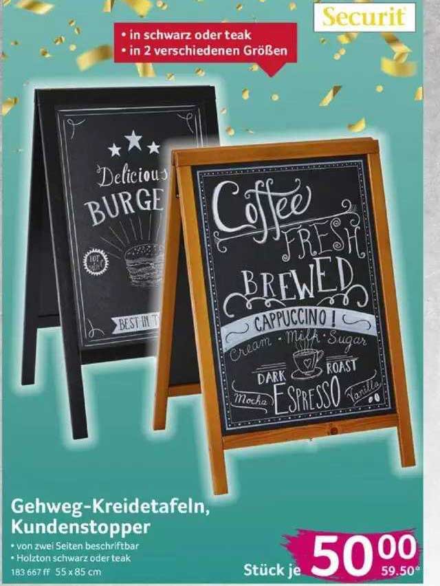 Gehweg-kreidetafeln Kundenstopper Angebot bei Selgros - 1Prospekte.de