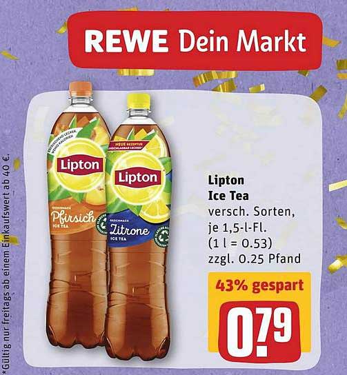 Lipton Ice Tea Angebot bei REWE - 1Prospekte.de