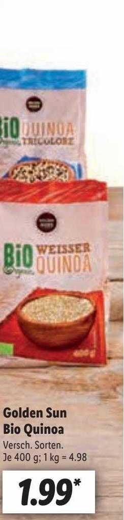 Golden Sun Bio Quinoa Angebot bei Lidl - 1Prospekte.de