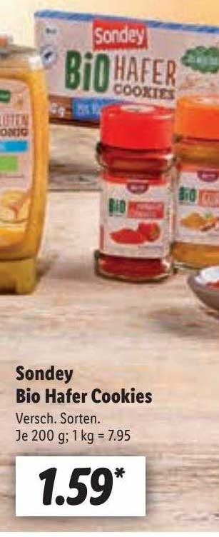 Sondey Bio Hafer Cookies Angebot bei Lidl - 1Prospekte.de