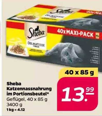 Sheba Katzennassnahrung Im Portionsbeutel Angebot bei Netto