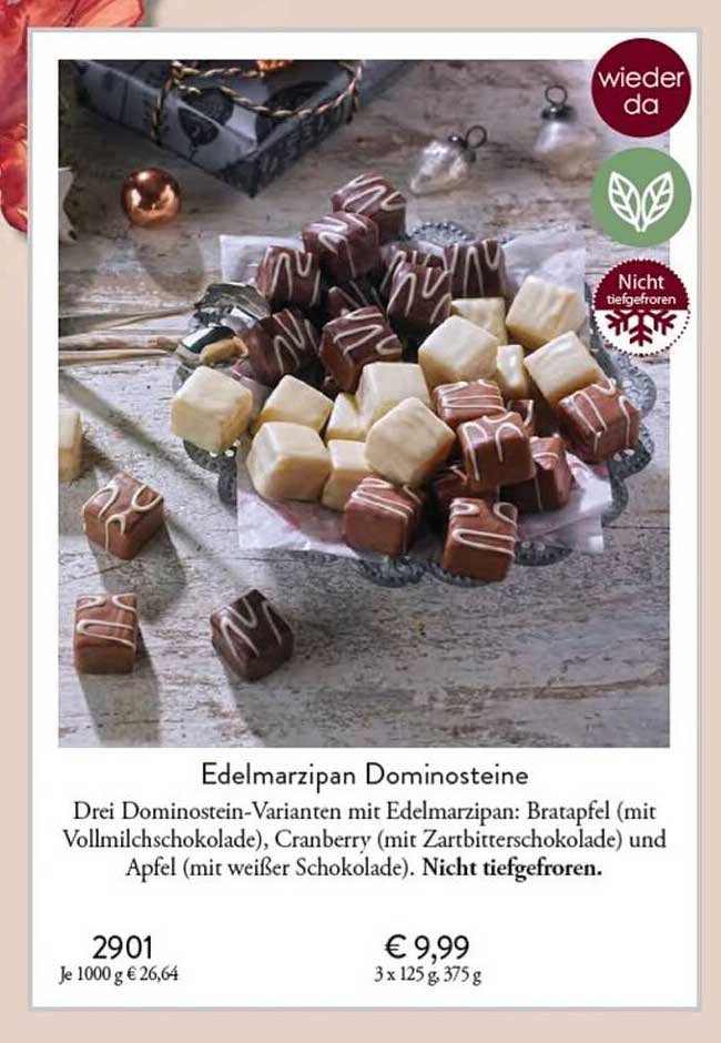 Edelmarzipan Dominosteine Angebot bei Eismann - 1Prospekte.de