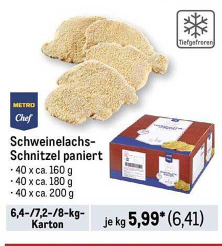 Metro Professional Schweinelachs-schnitzel Paniert Angebot bei METRO ...