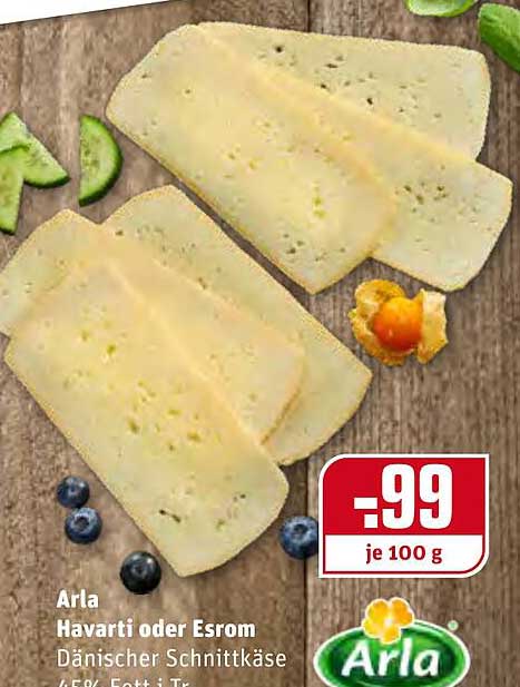 Arla Havarti Oder Esrom Angebot bei REWE - 1Prospekte.de