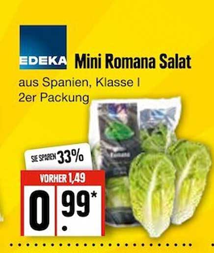 Edeka Mini Romana Salat Angebot bei EDEKA - 1Prospekte.de