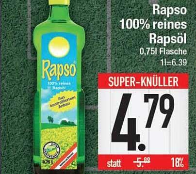 Rapso 100% Reines Rapsöl Angebot bei E Center - 1Prospekte.de