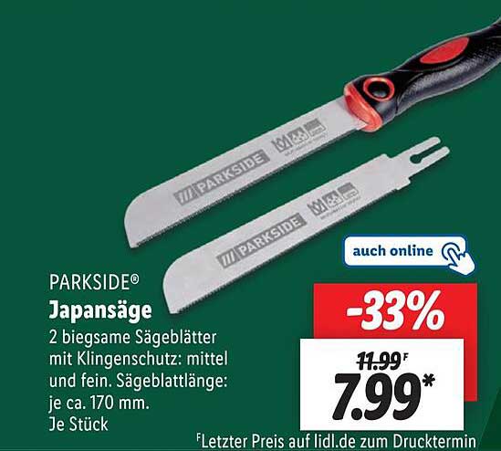 Parkside Japansäge Angebot bei Lidl - 1Prospekte.de