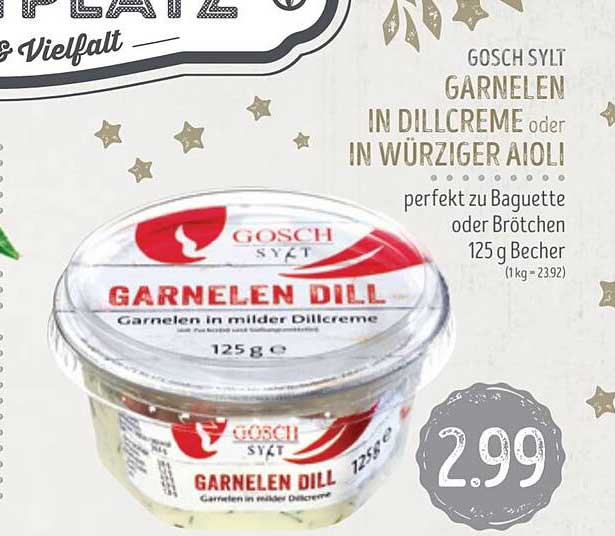Gosch Sylt Garnelen In Dillcreme Oder In Würziger Aioli Angebot bei ...
